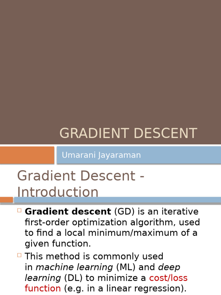Lect 5 - Gradient Descent | PDF | Derivative | Function (Mathematics)