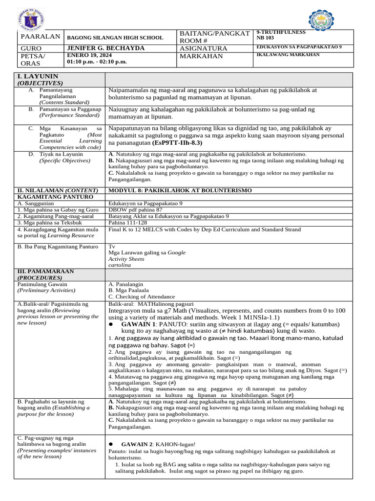 Bechayda LP Cot 2 Module 8 | PDF