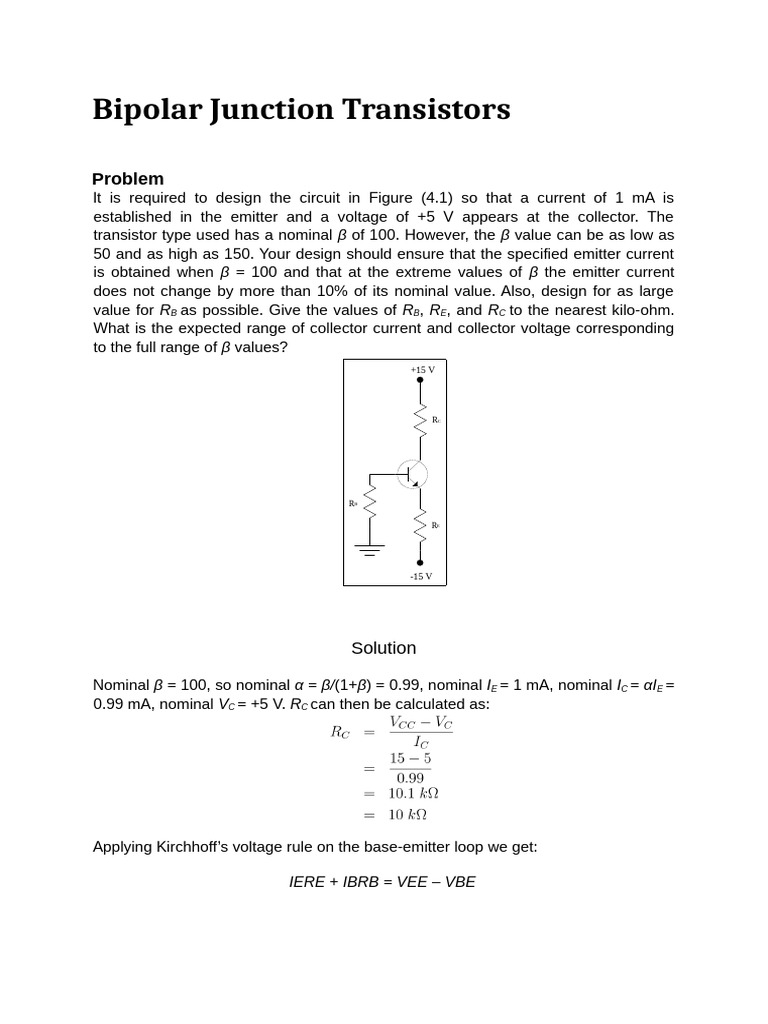 Bipolar Junction Transistors | PDF | Bipolar Junction Transistor | Amplifier
