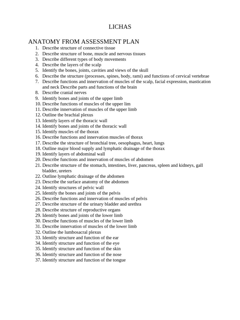 Assesment Anatomy Es1 | PDF