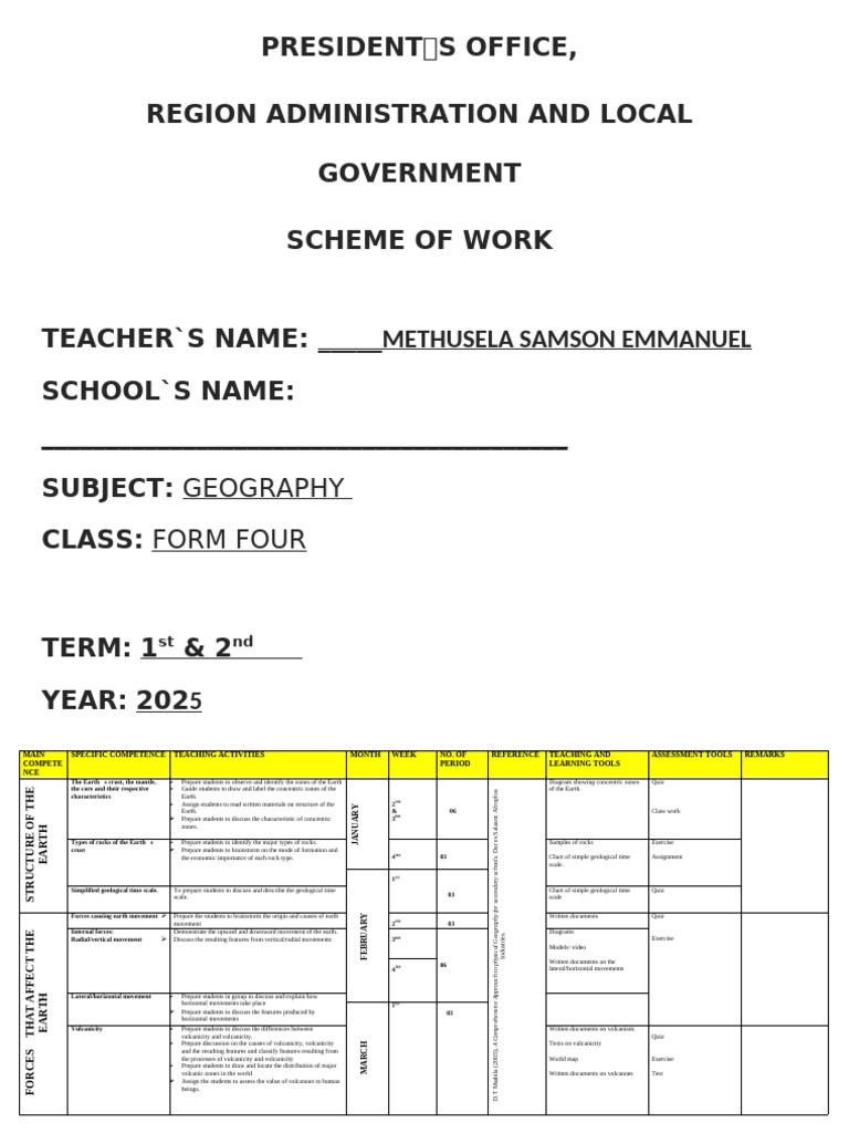 GEOGRAPHY FORM 3 NEW 2023 (1) | PDF | Earthquakes | Statistics