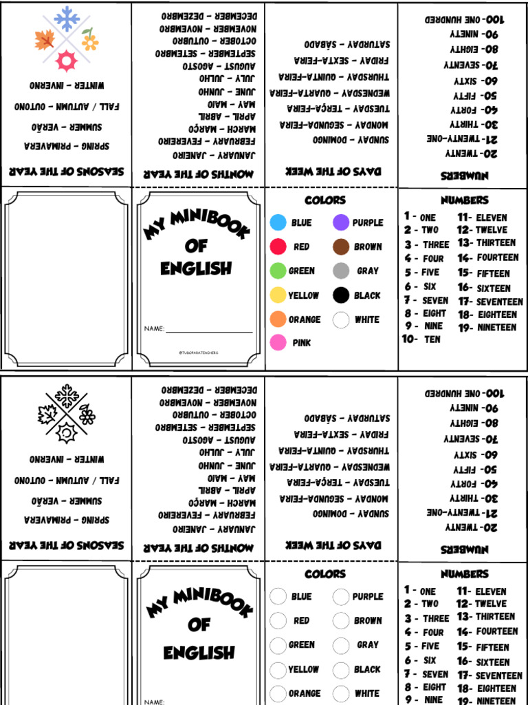 MY MINIBOOK OF ENGLISH.pdf 2025 | PDF | Psychophysics | Color