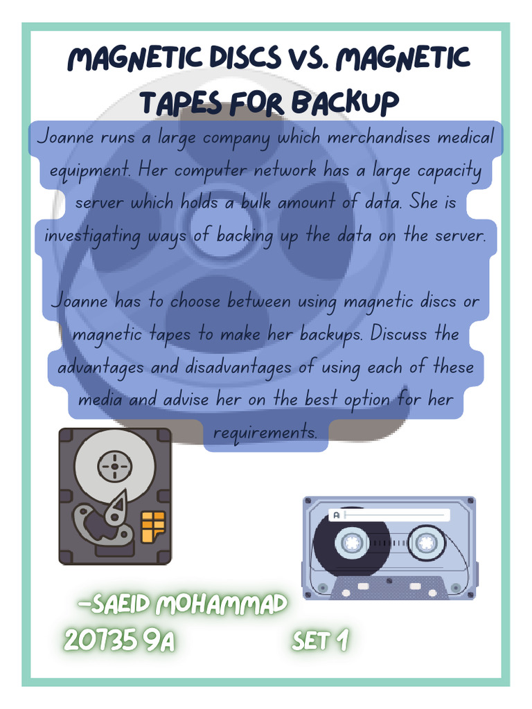Magnetic Discs vs. Tapes for Backup | PDF