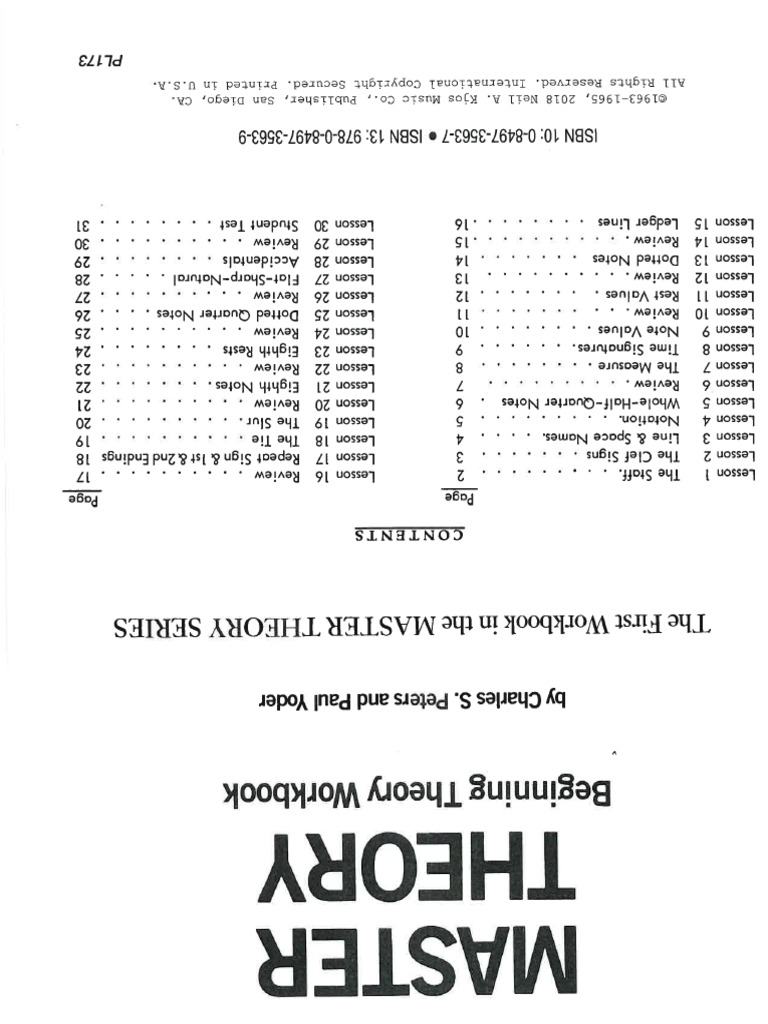 Music Theory Workbook 1 3 | PDF