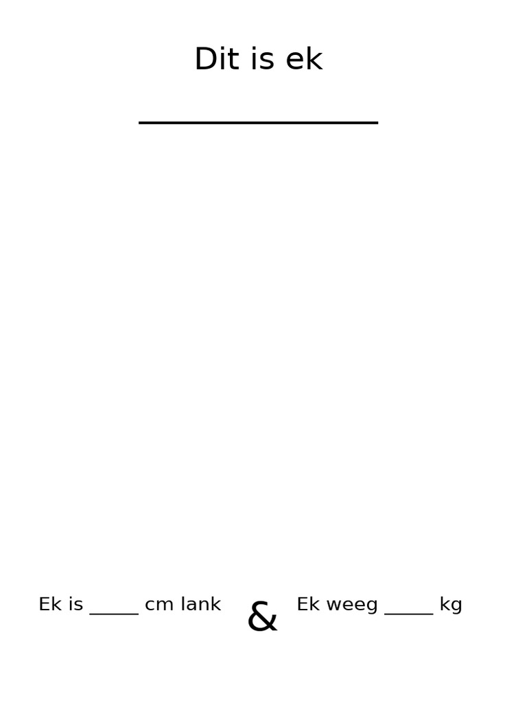 Dit Is Ek | PDF