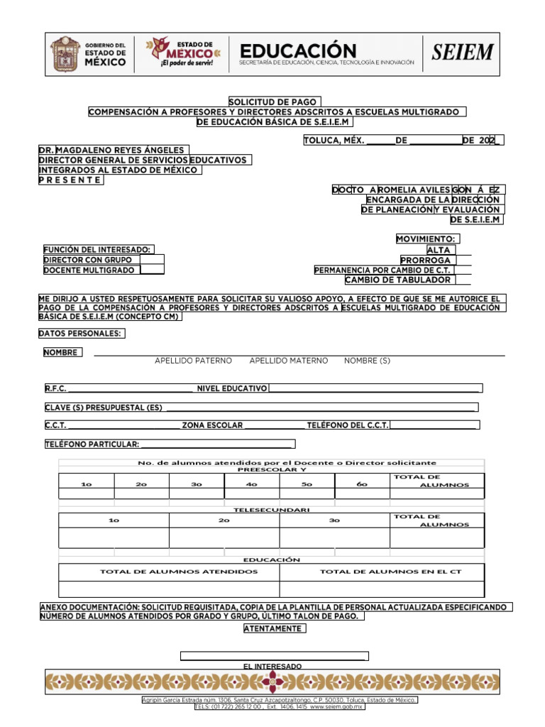 SOLICITUD CM A LOS SEIEM 2024-2025 | PDF