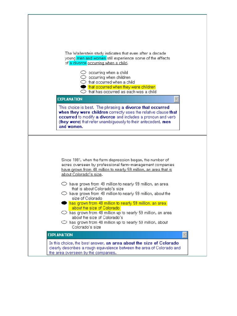 GMAT-sentence Correction Practice | PDF