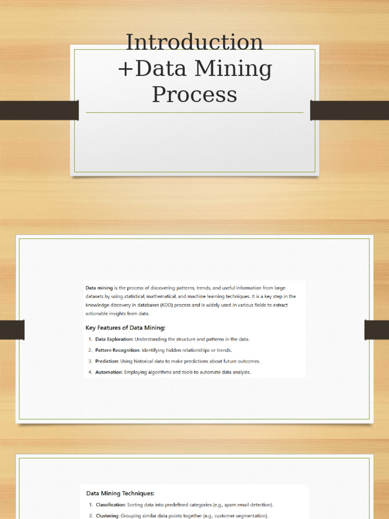 Introduction +Data Mining Process | PDF