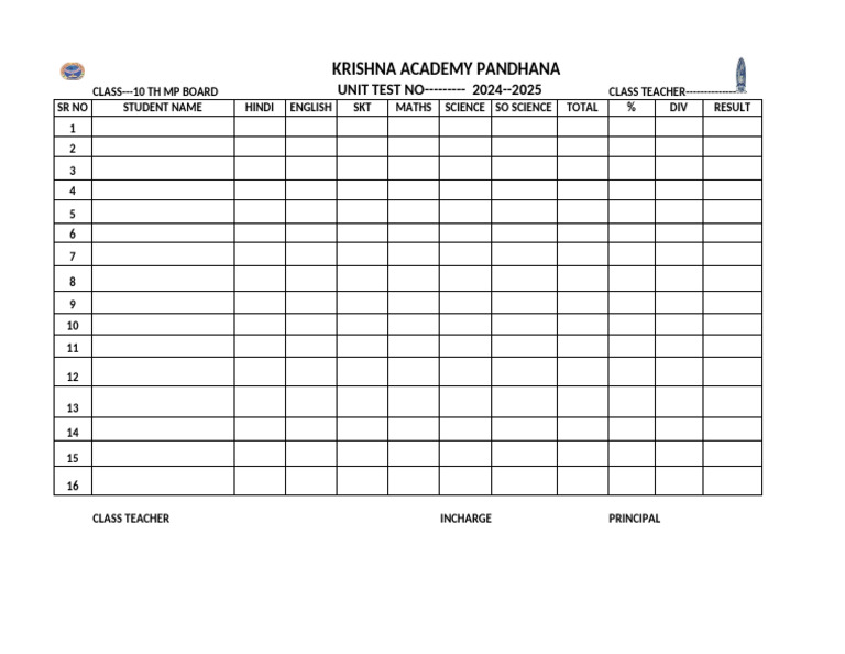 10 Th Class Result Sheet | PDF