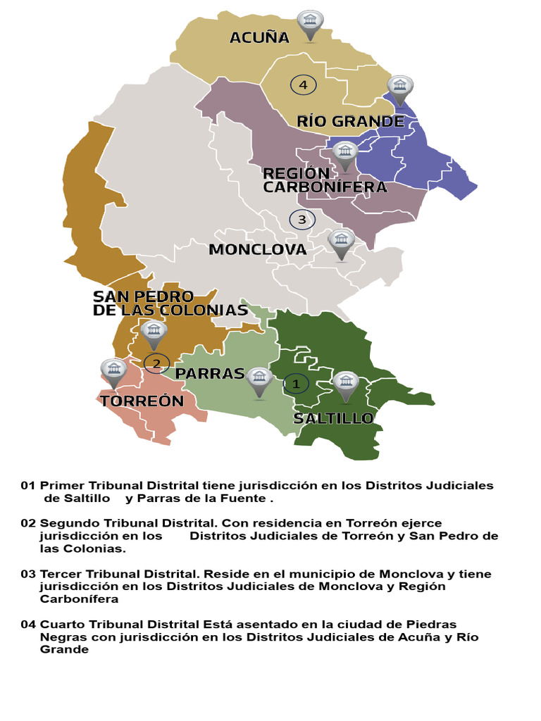 Mapa Distritos Judiciales | PDF