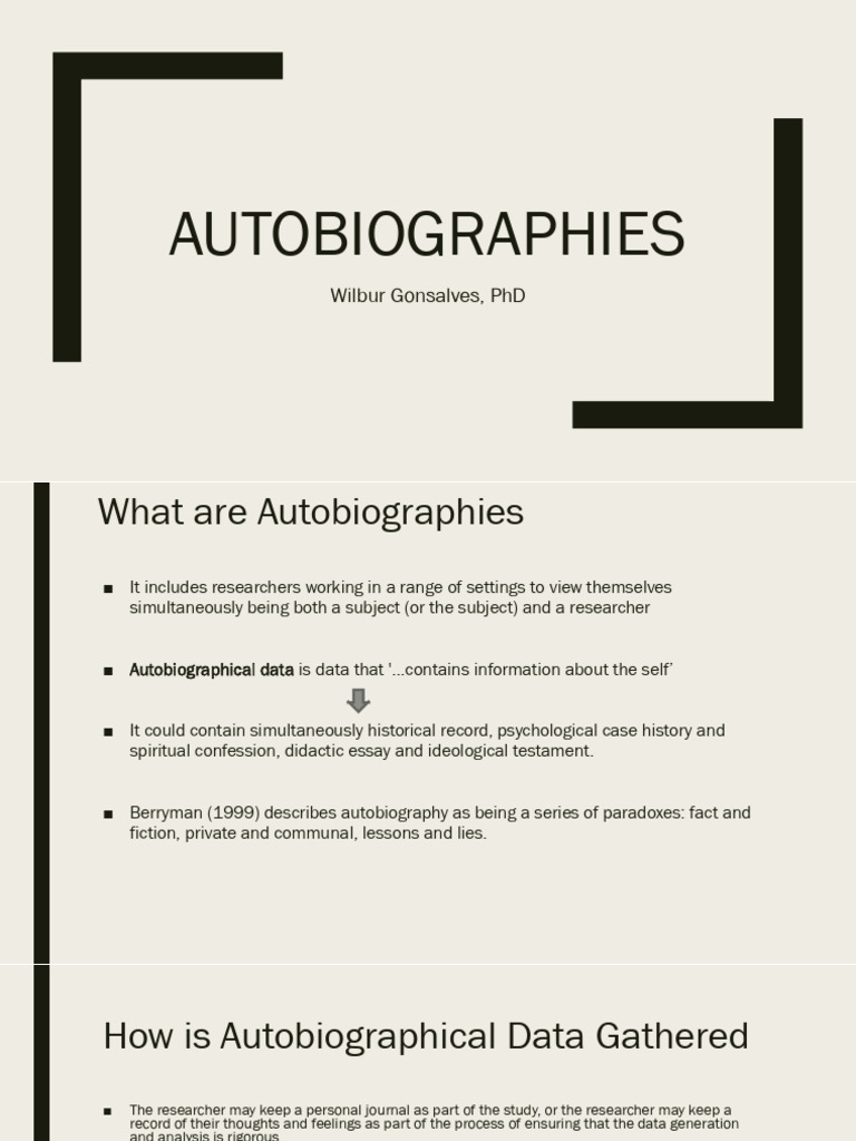 3.3 Auto Ethnographies and Autobiography | PDF | Liberal Arts Education ...