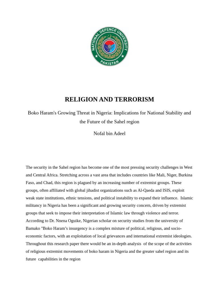 Boko Haram's Growing Threat in Nigeria Implications For National ...