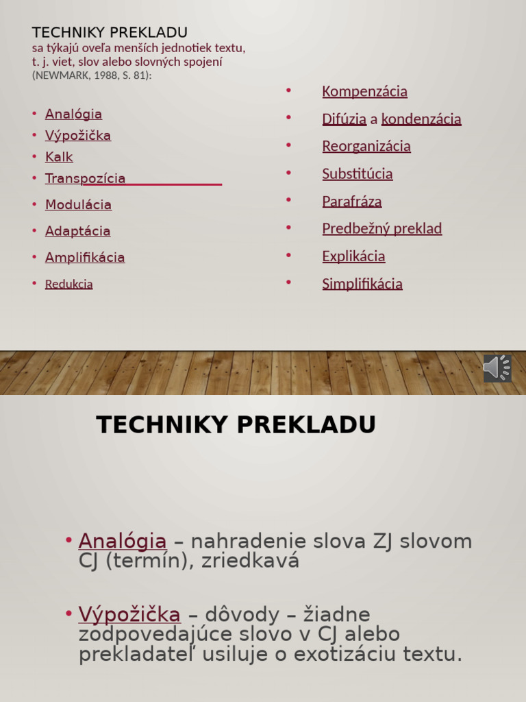 Techniky Prekladu | PDF