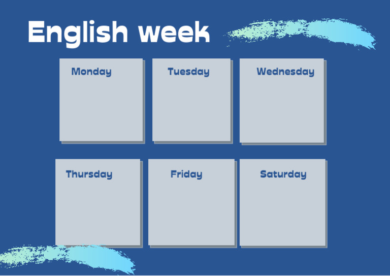 English Week Plan | PDF
