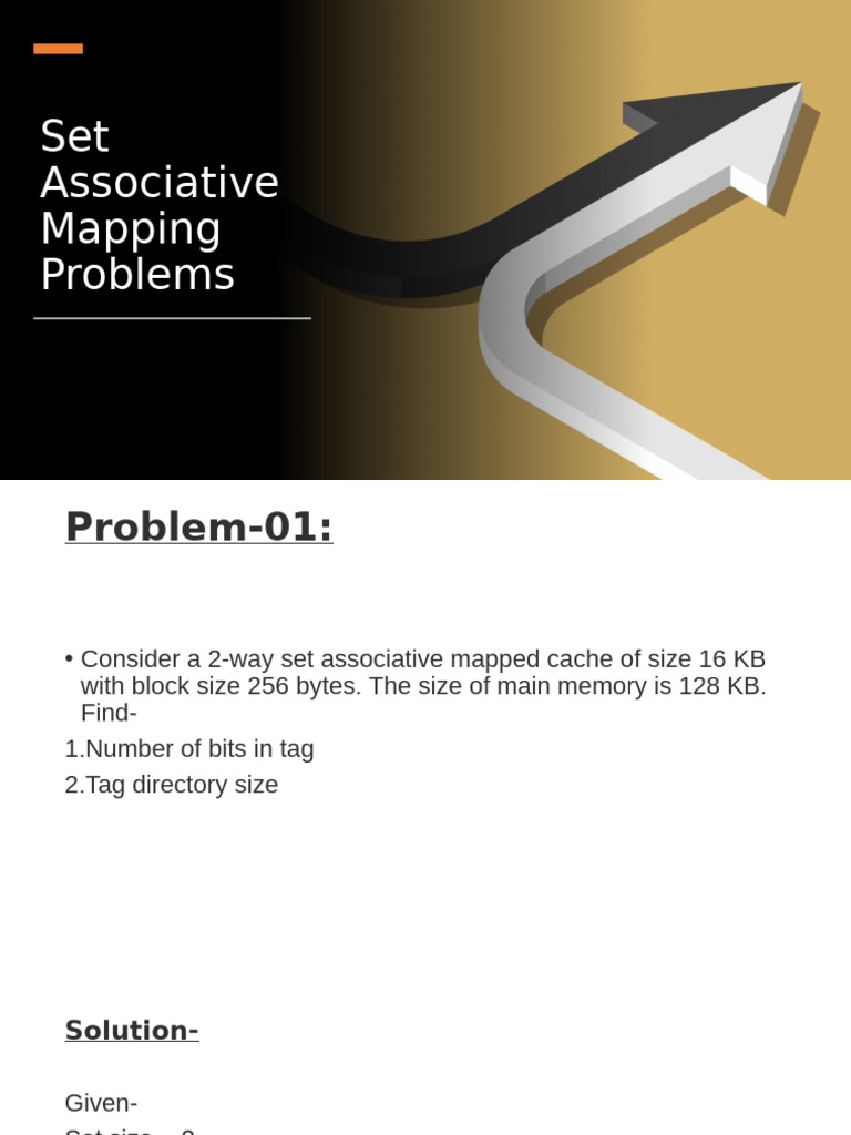 Set Associative Mapping | PDF | Cpu Cache | Office Equipment
