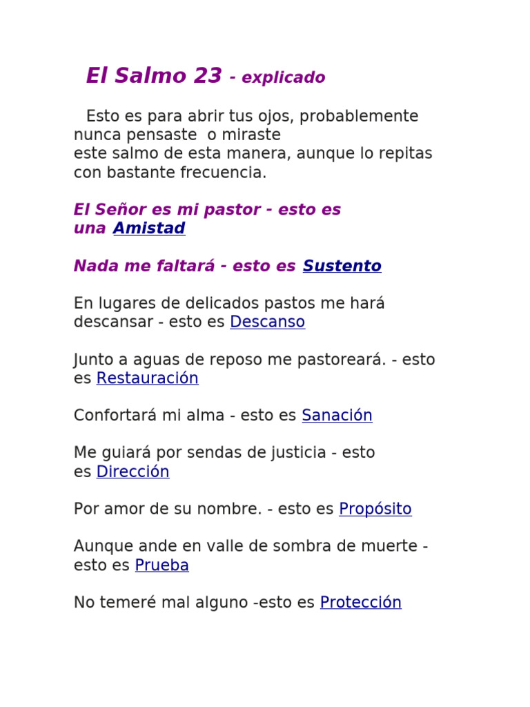 El Salmo 23 | PDF