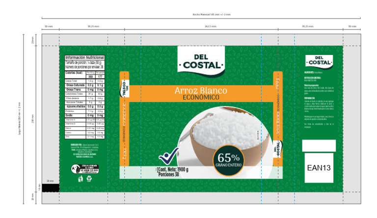 Borrador Plano Mecánico Arroz 1900g | PDF | Nutrición | Dieta y nutrición