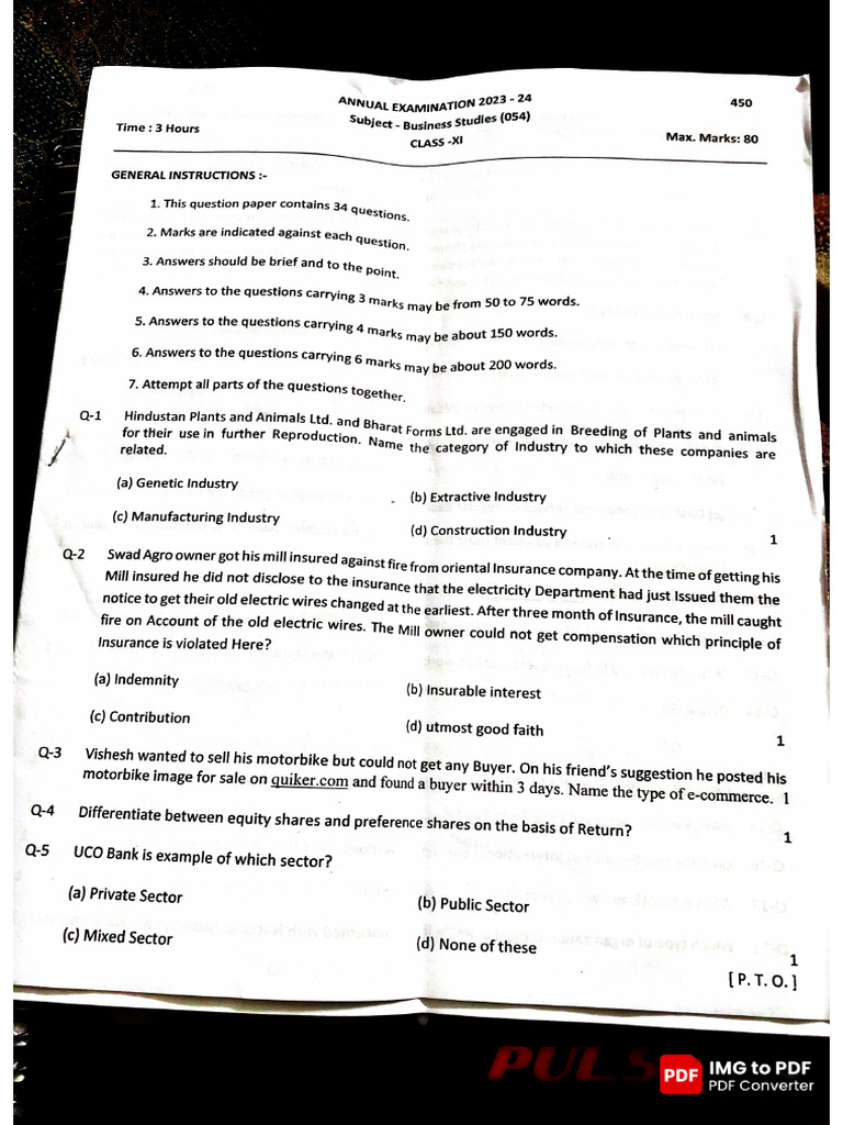 Bst Last year paper | PDF
