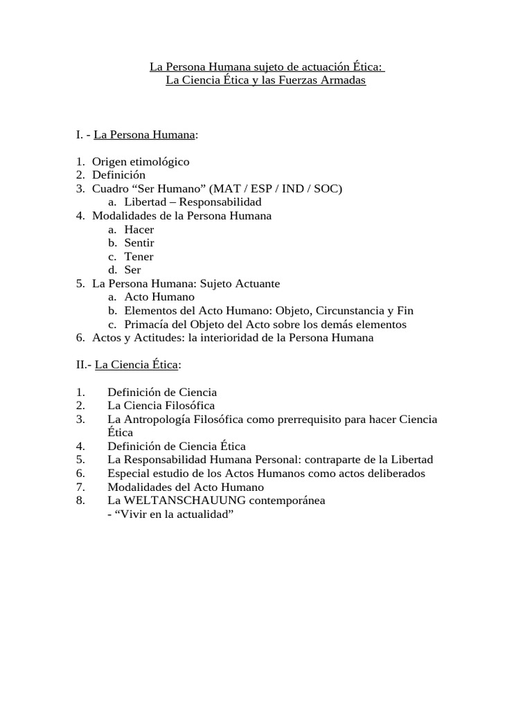 Persona Humana | PDF