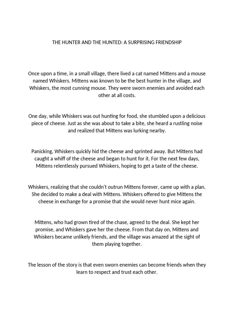 Hunter and Hunted: A Friendship Tale | PDF