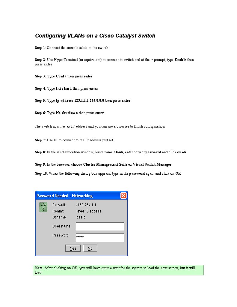 Configuring Vlans On A Cisco Catalyst Switch Press Enter Pdf Network Switch Internet