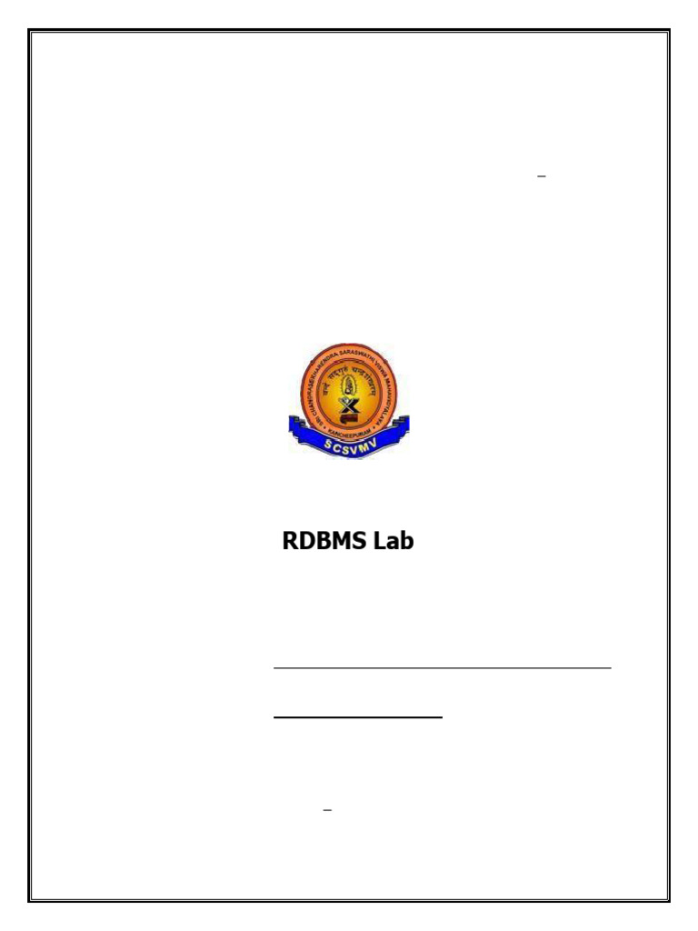 RDBMS Lab Programs and Solutions | PDF | Pl/Sql | Computer Programming