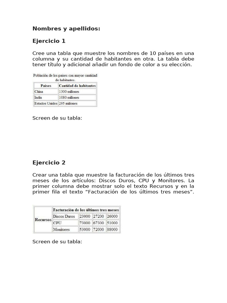 Tarea Individual 3 Tablas | PDF