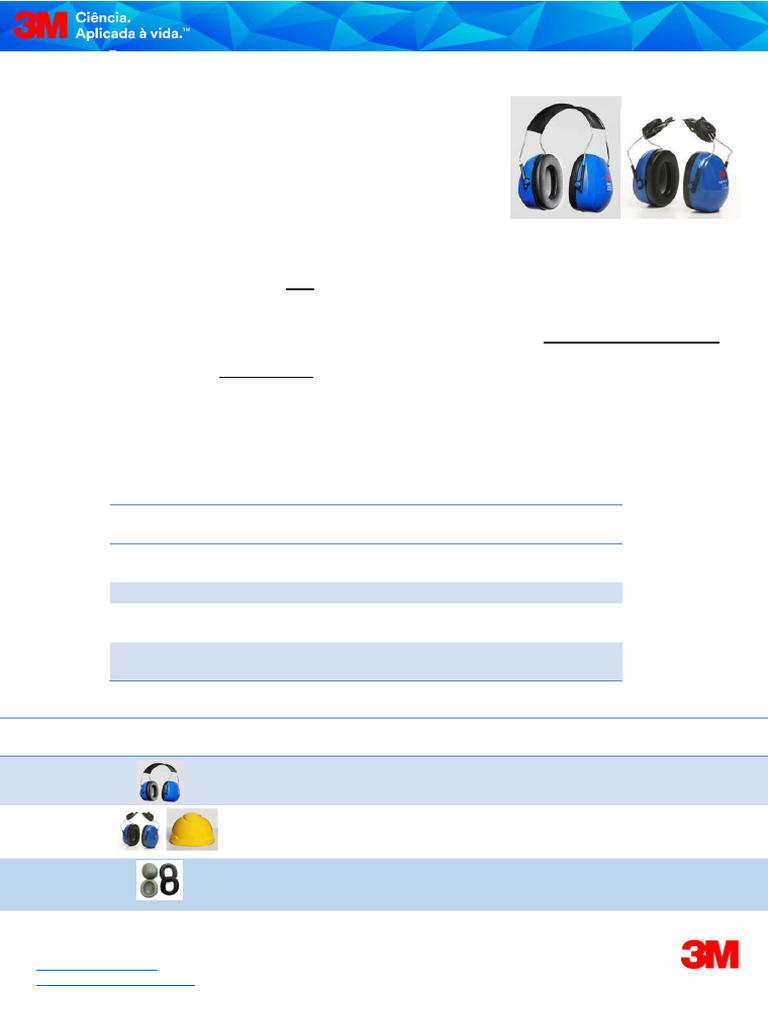 Protetor Auditivo CA 29704 | PDF | Som | Acústica