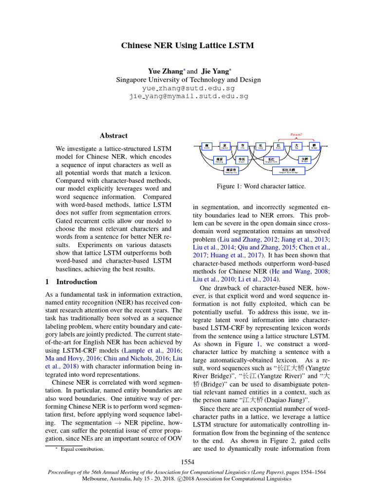LATTICE LSTM | PDF | Image Segmentation | Machine Learning