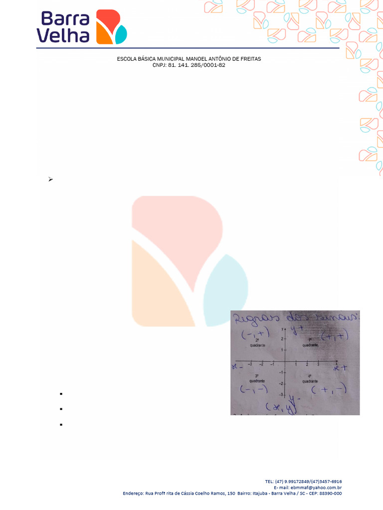 Atividade Liane MAT | PDF | Sistema de coordenada cartesiana ...