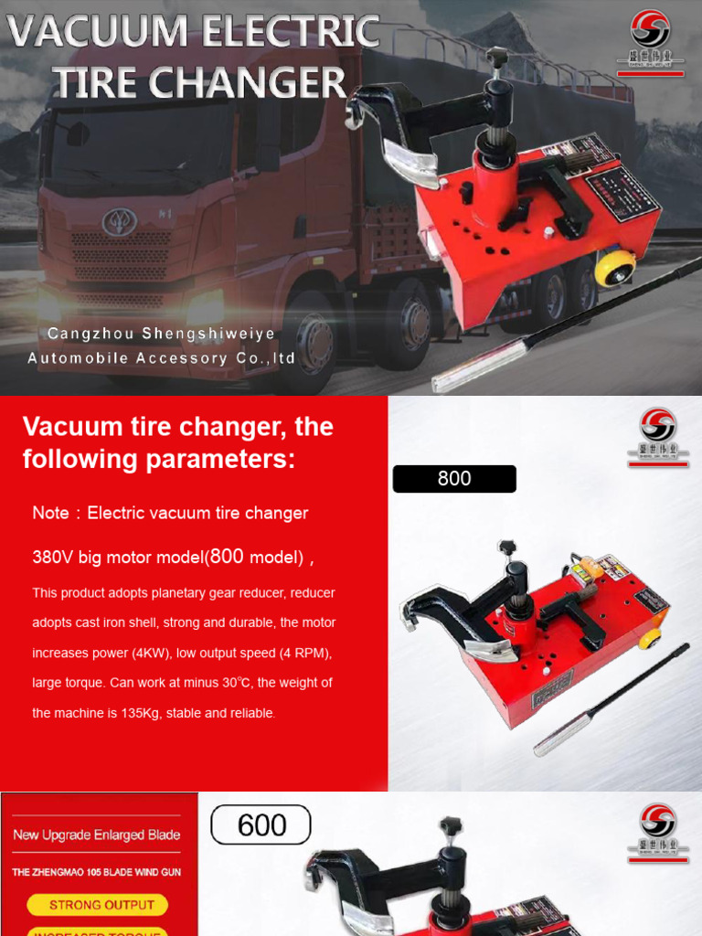 Vacuum Electric Tire Changer | PDF