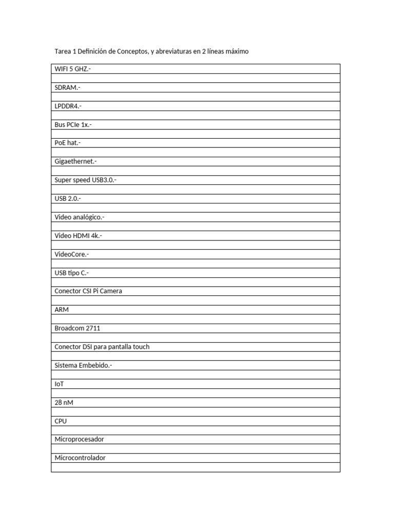 Tarea 1 Definición de Conceptos | PDF