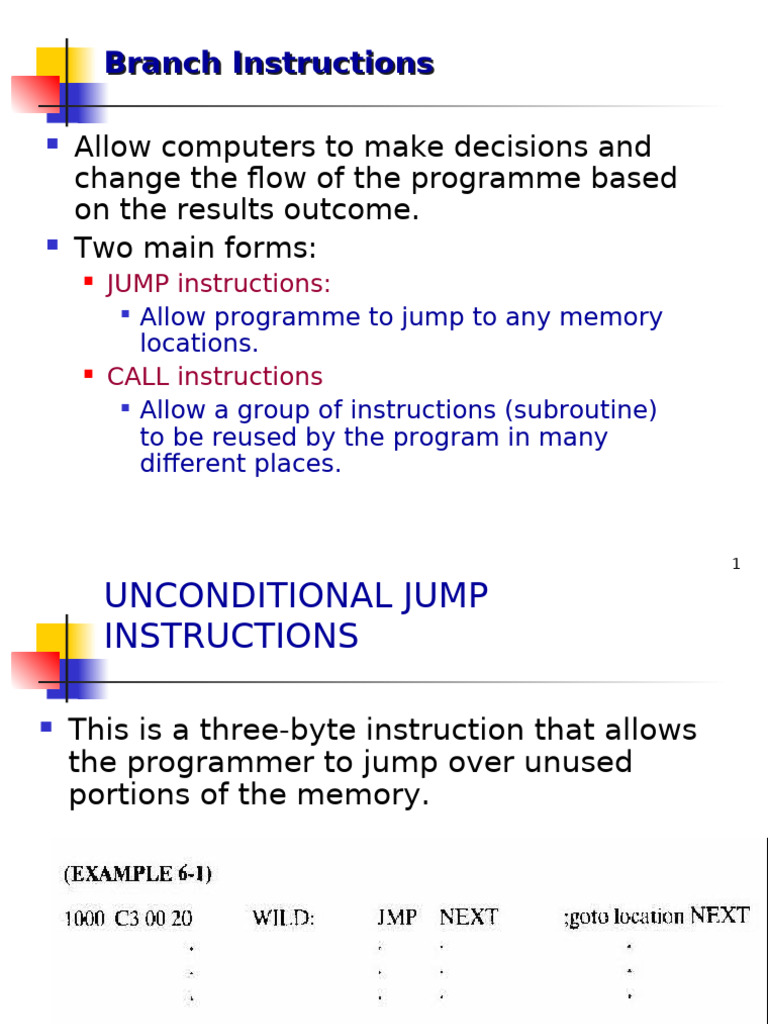 Branch Instructions | PDF | Computer Hardware | Computer Science
