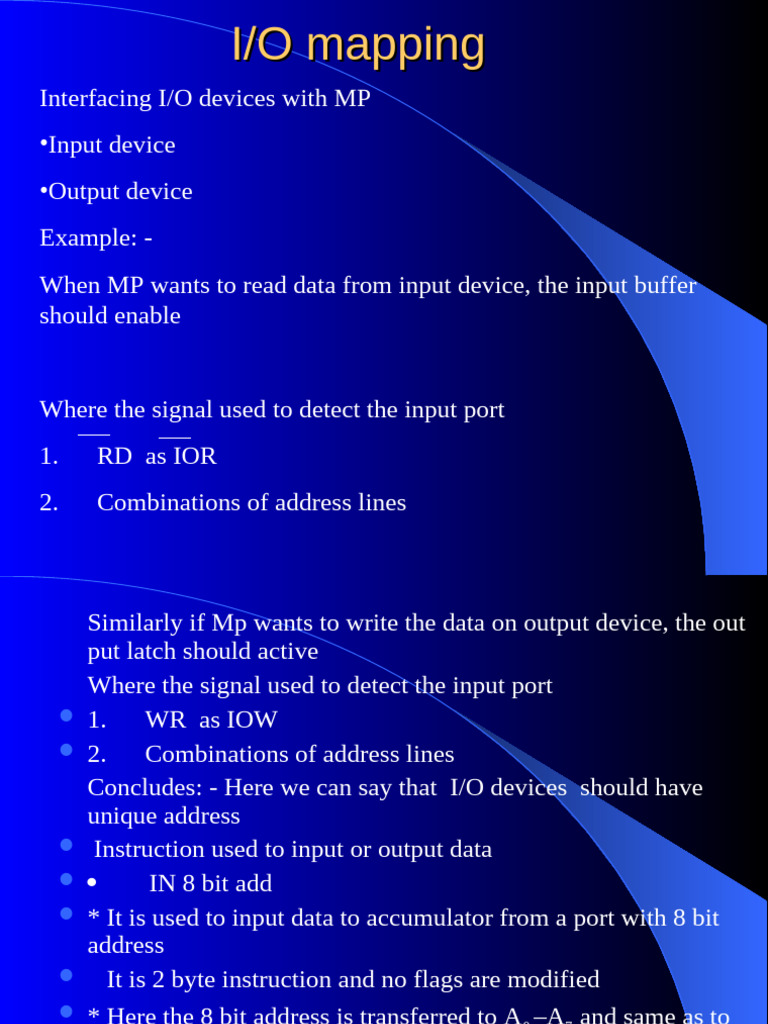 unit3 io mapping | PDF | Input/Output | Bit