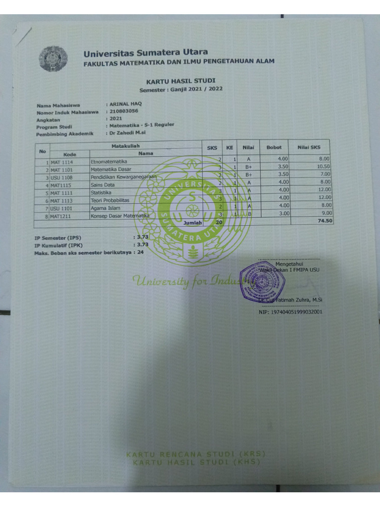 khs semester 1-7 | PDF