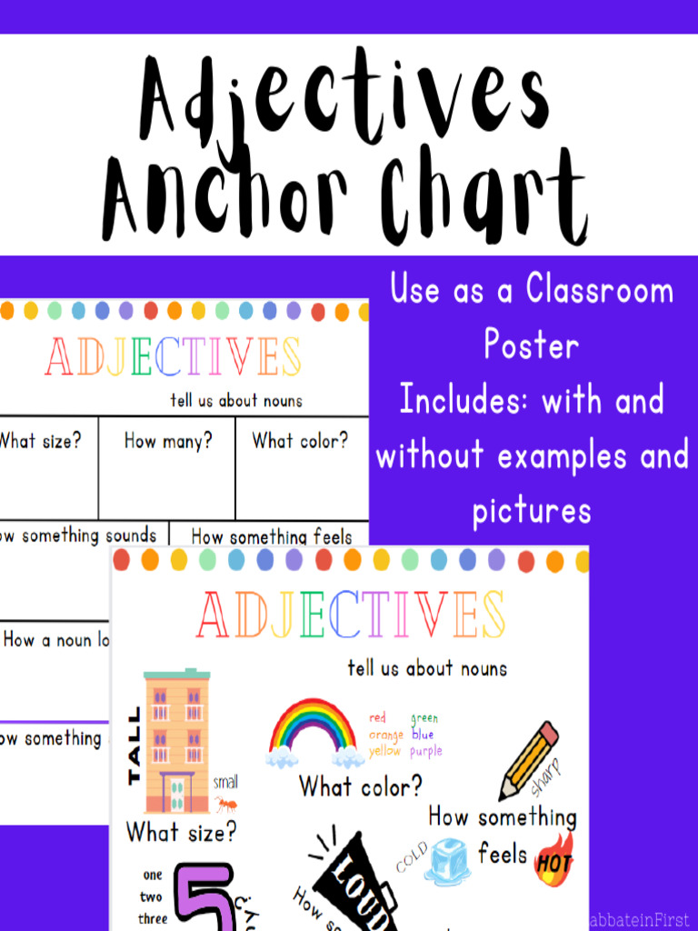 Classroom Adjectives Anchor Chart | PDF | Languages | Foreign Language ...