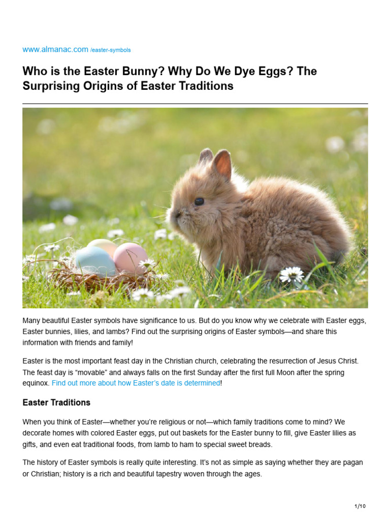 Origins of Easter Traditions | PDF | Easter | Lilium