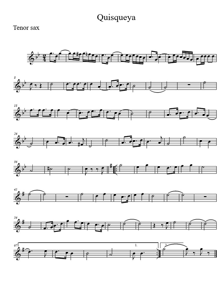 Quisqueya TENOR Sax | PDF