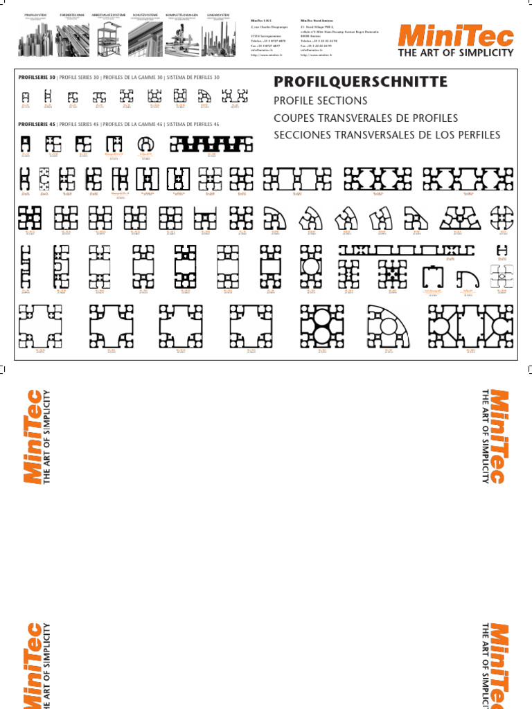 Profils Aluminium Minitec 45 et 30 | PDF