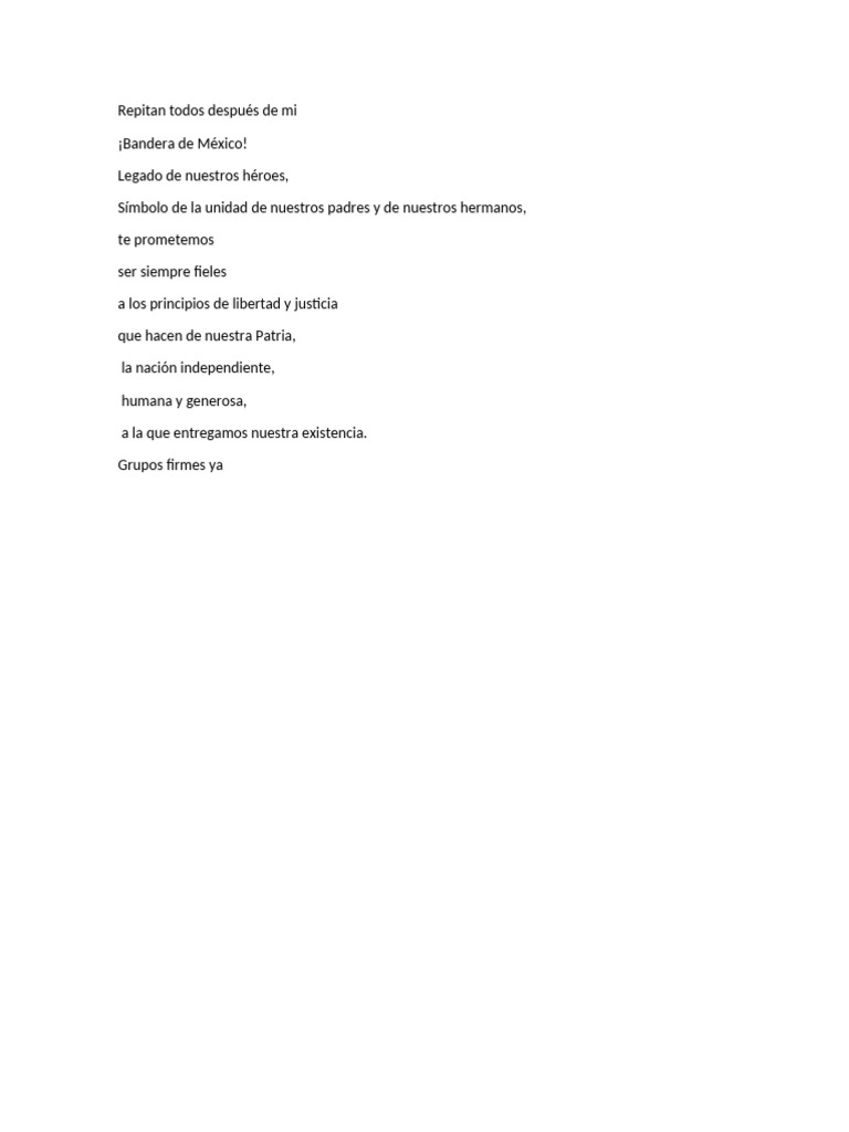 Juramento A La Bandera | PDF