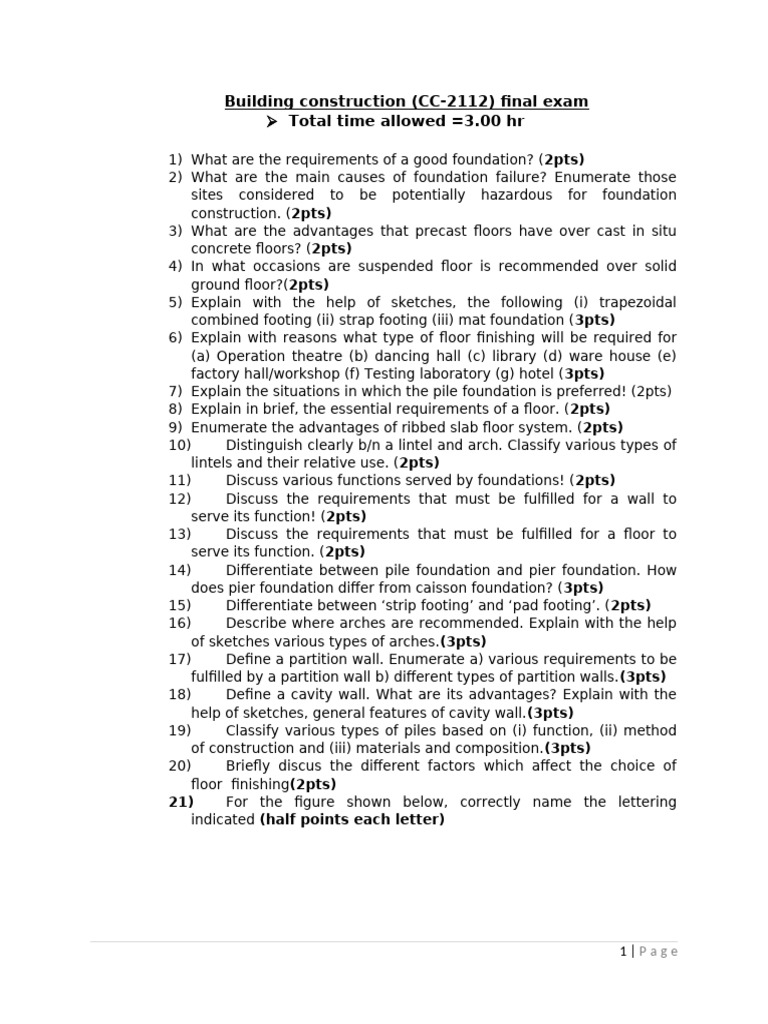 Construction Exam Guide | PDF