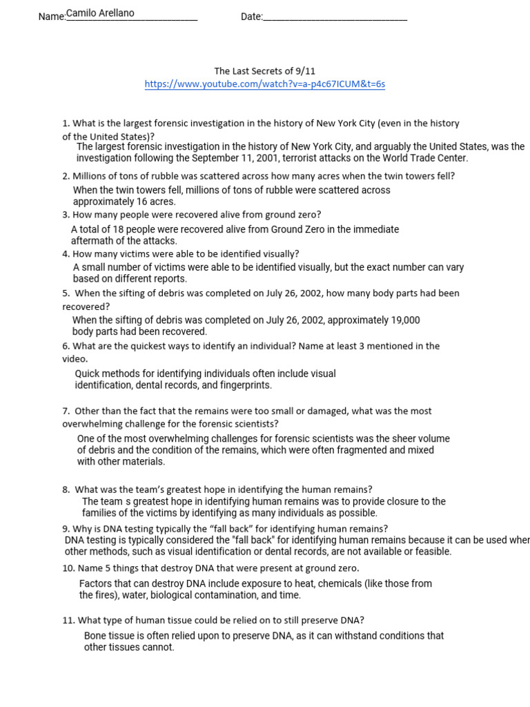 The Last Secrets of 9-11 | PDF | Dna Profiling | Life Sciences