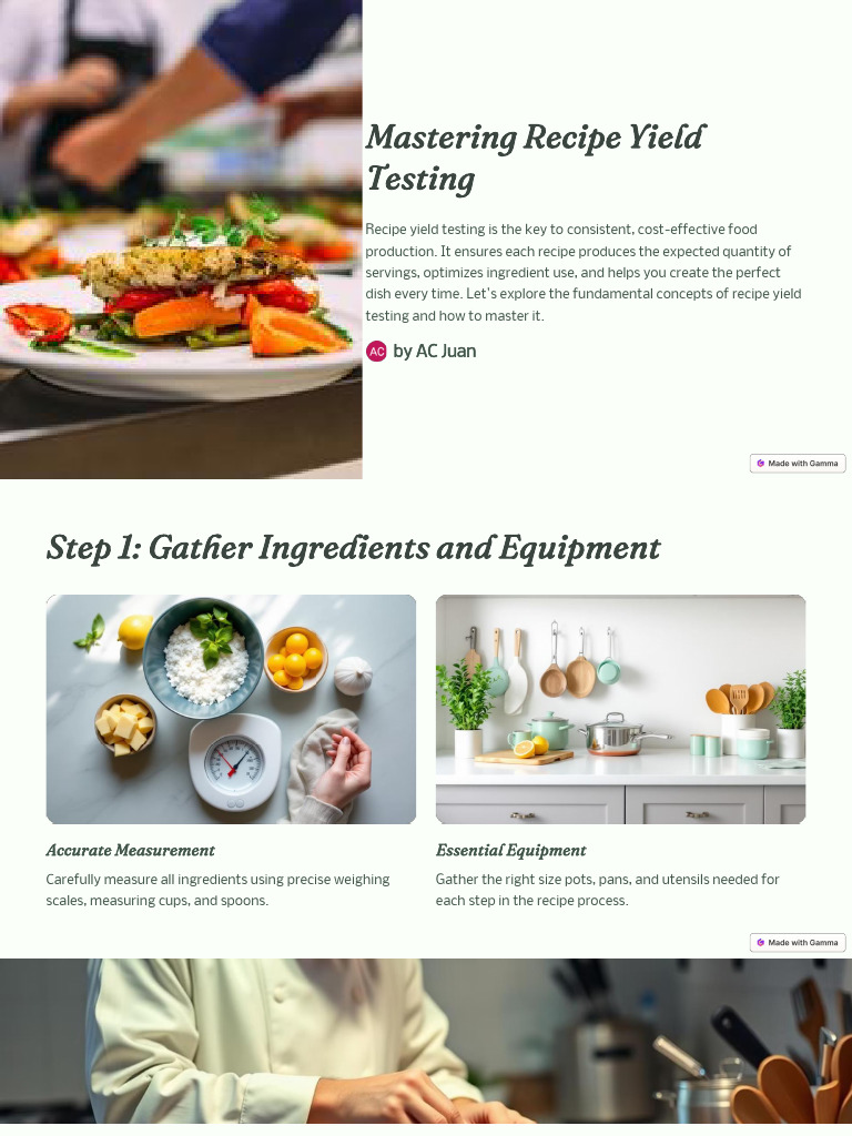 Mastering-Recipe-Yield-Testing | PDF | Weight | Kitchen Utensil