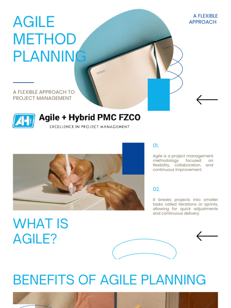 White Blue Minimalist Agile Method Planning Presentation | PDF | Scrum ...