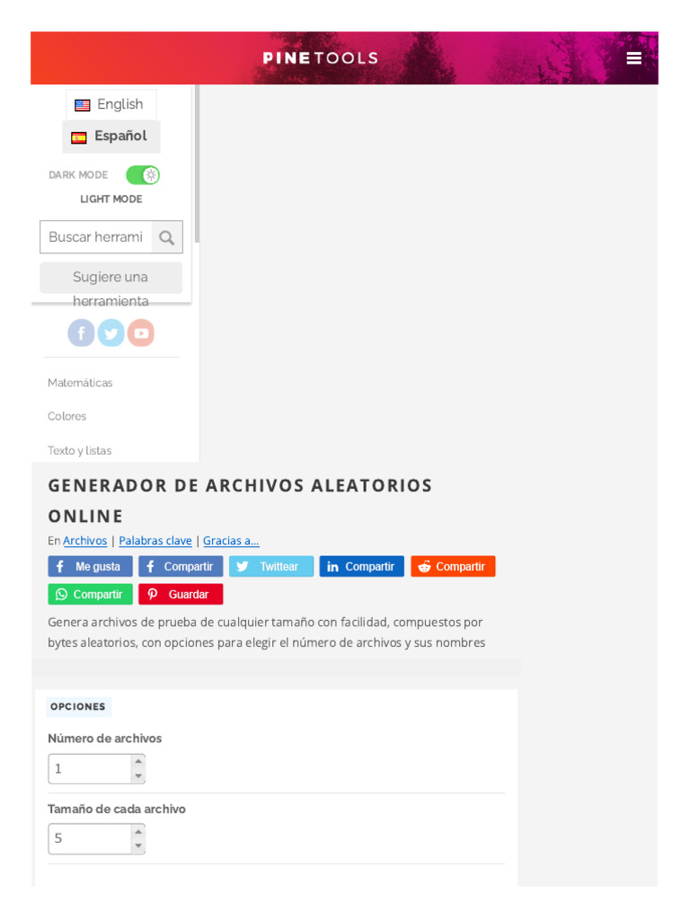Generador de Archivos Aleatorios Online | PDF
