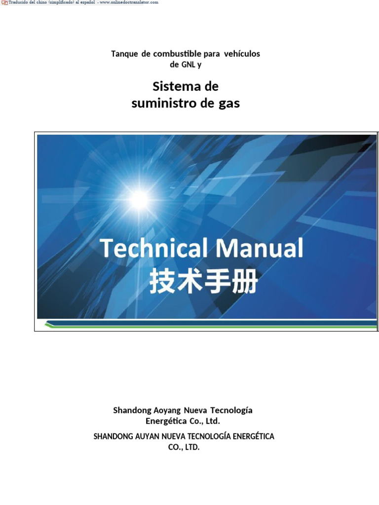 Sistemas de Combustible GNL: Guía Técnica | PDF | Gas natural licuado | Presión