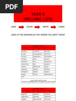 Year 11 Spelling List | PDF