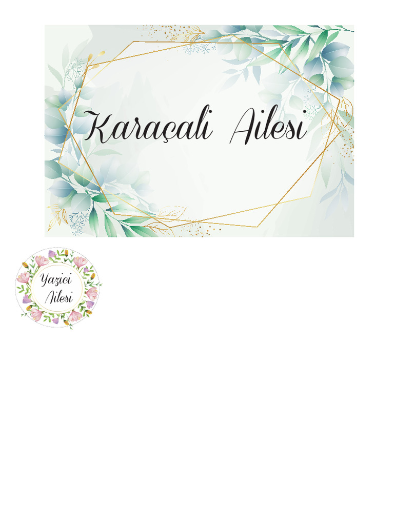 Karaçali Ailesi | PDF