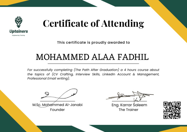 Path After Graduation - Certificates - 0076-0076 | PDF