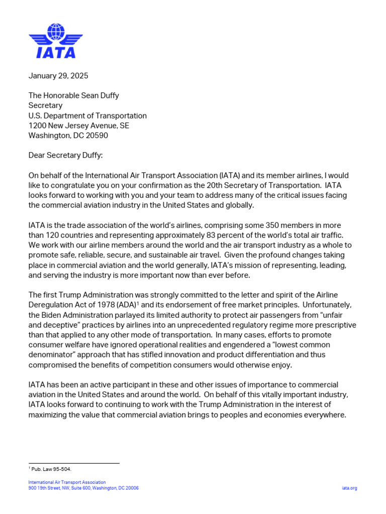 DOT OST 2024 0062 0337 - Attachment - 1 | PDF | Airlines | Air Traffic ...